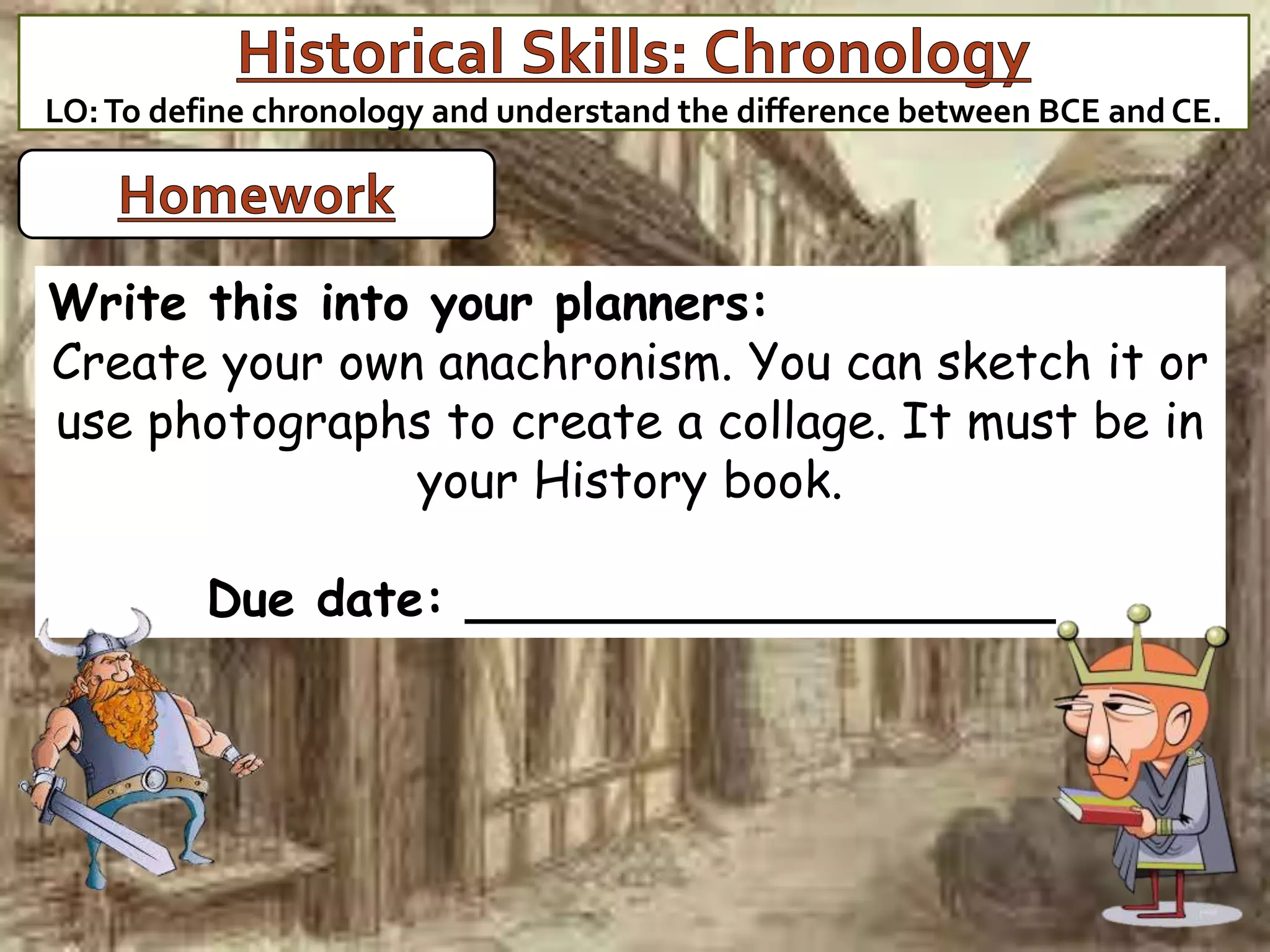 Chronology skills lesson | PPTX