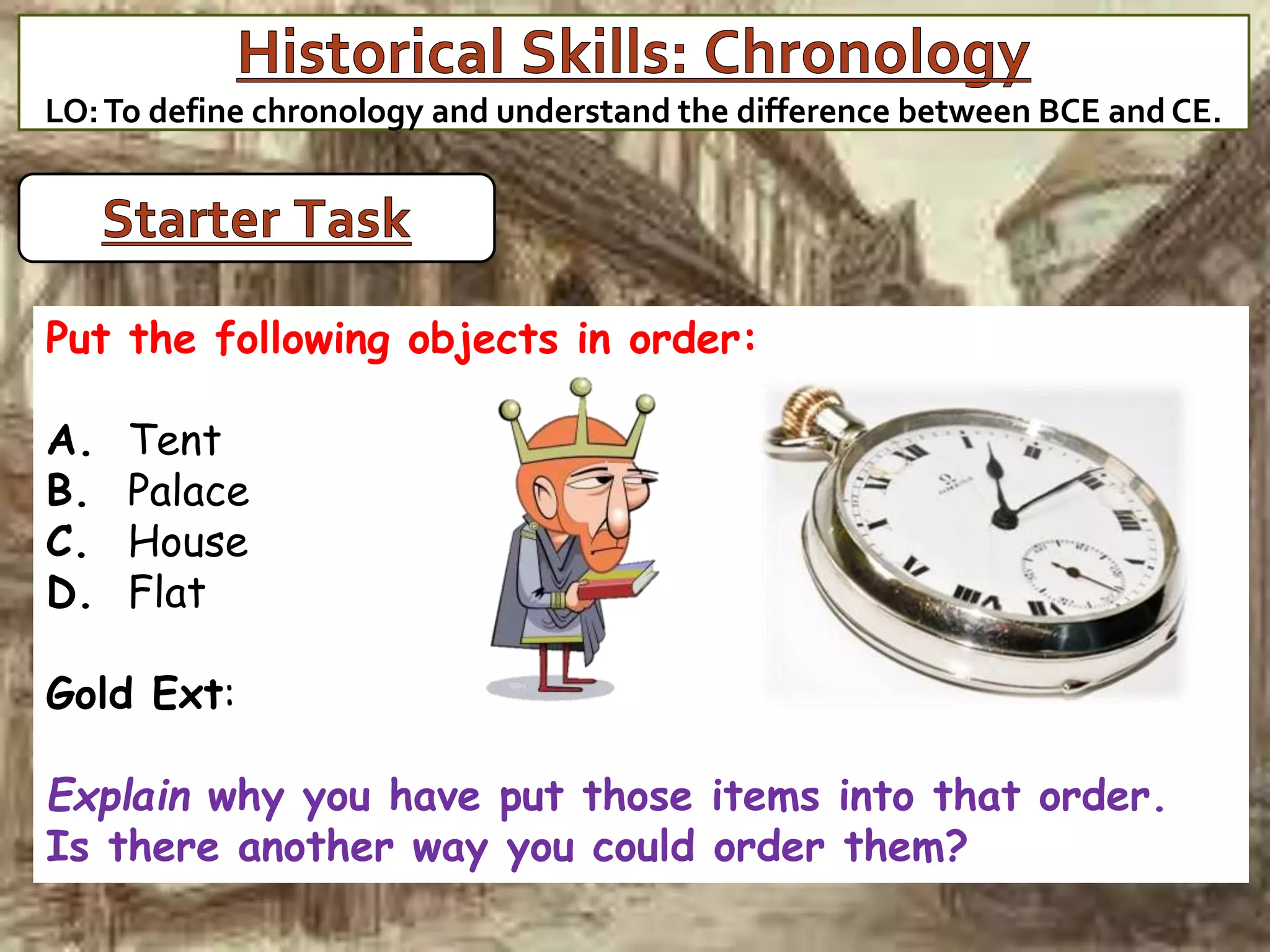 Chronology skills lesson | PPTX