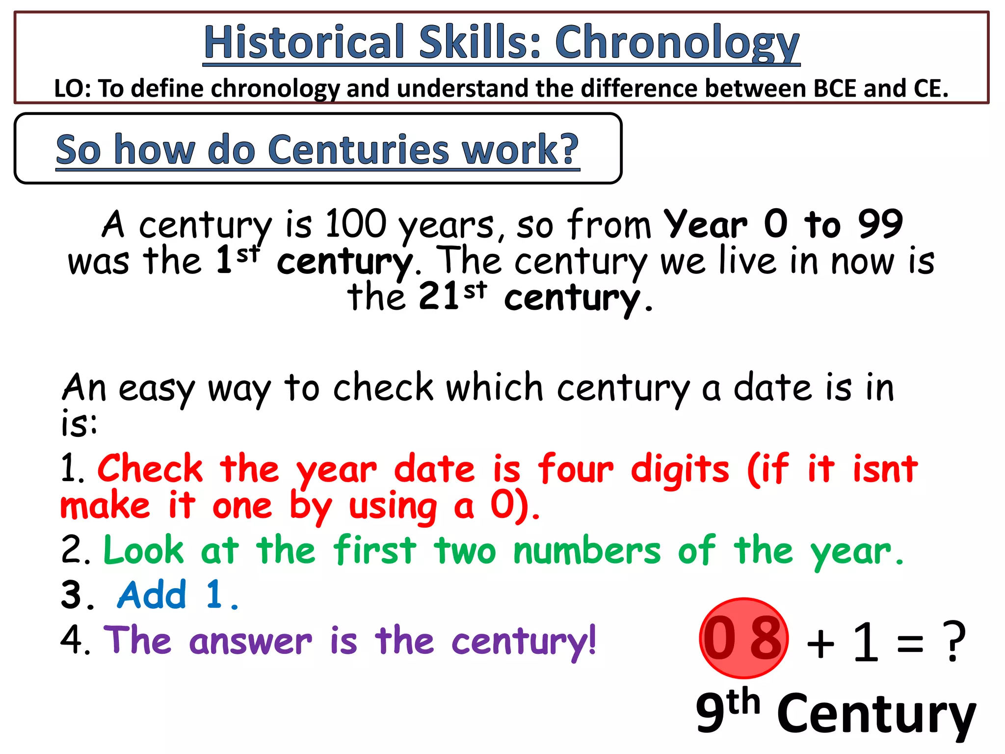 Chronology skills lesson | PPTX