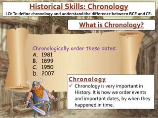 Chronology skills lesson | PPTX