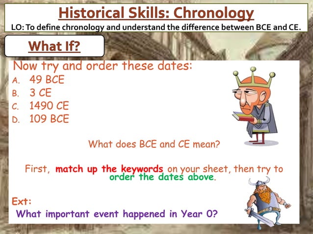 Chronology skills lesson | PPTX