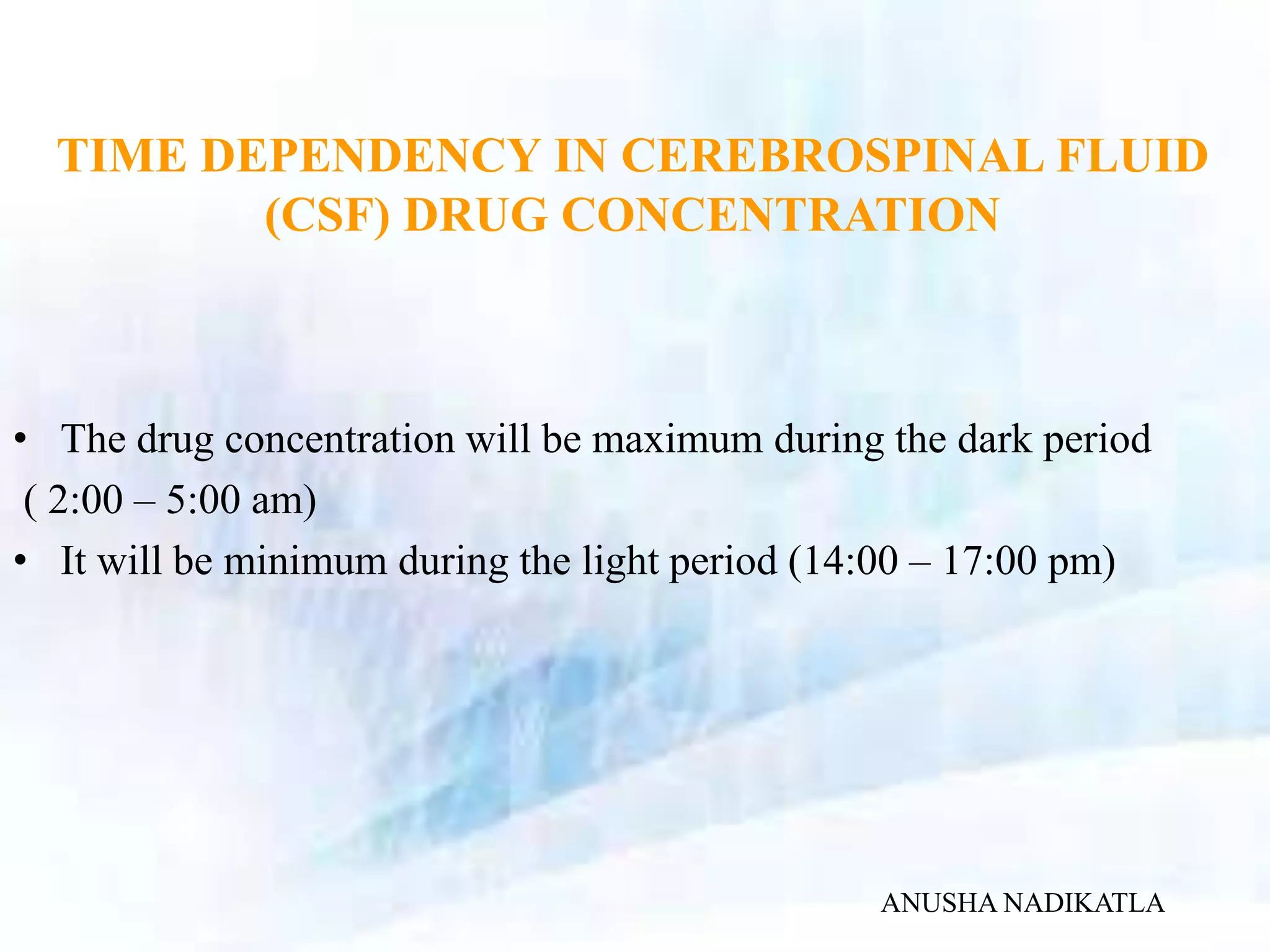 CHRONOPHARMACOKINETICS AND TIME DEPENDENT PHARMACOKINETICS | PPTX