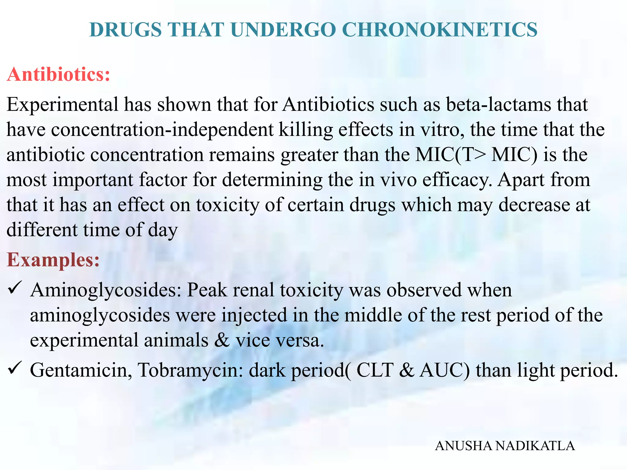 CHRONOPHARMACOKINETICS AND TIME DEPENDENT PHARMACOKINETICS | PPTX
