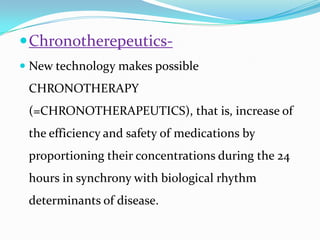 Chronopharmacology | PPTX