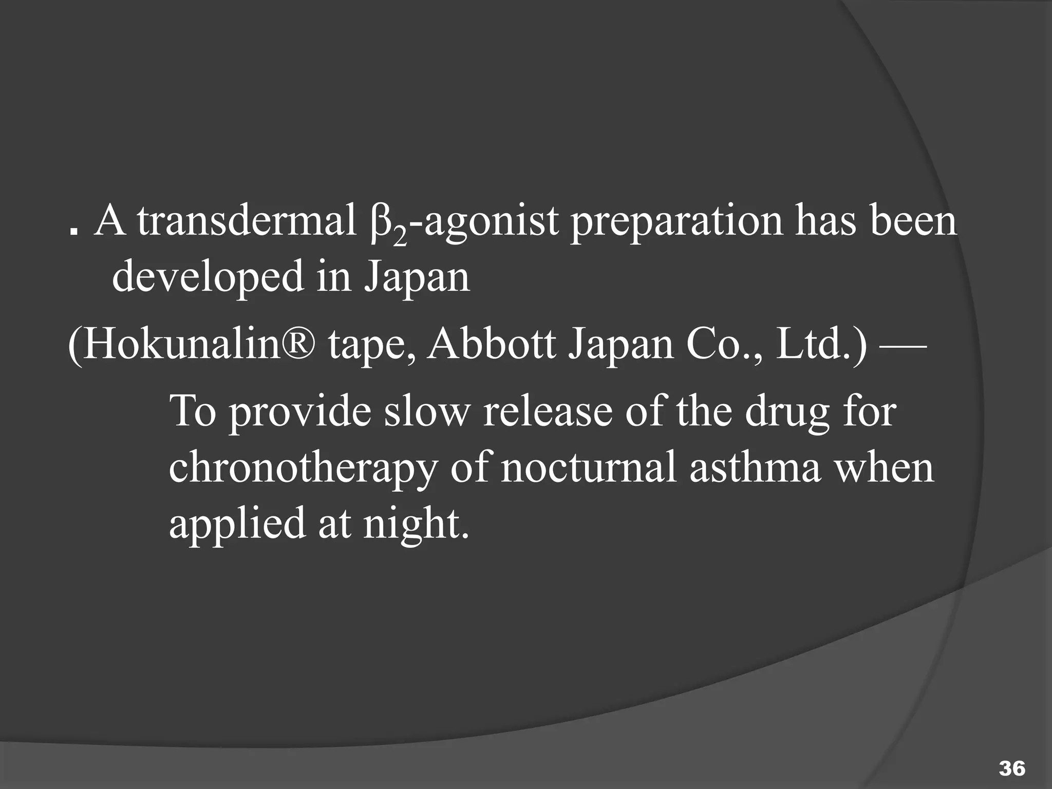 Chronopharmacology in asthma | PPTX