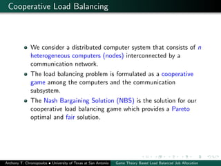 Game Theoretic Load Balancing | PPT