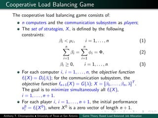 Game Theoretic Load Balancing | PPT