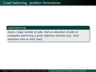 Game Theoretic Load Balancing | PPT