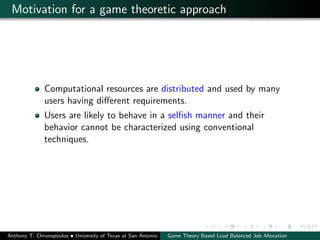 Game Theoretic Load Balancing | PPT
