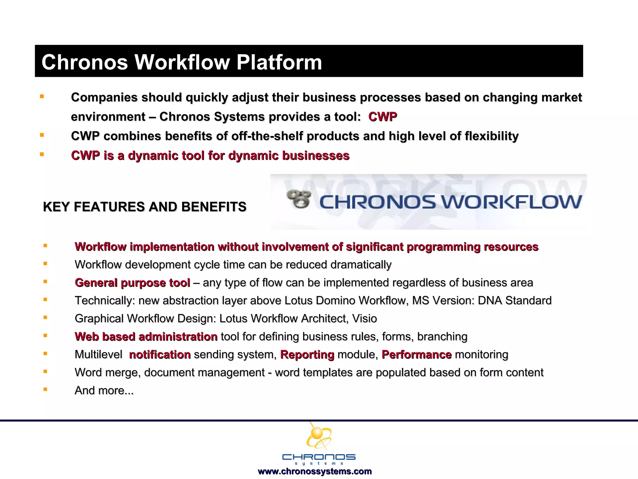 Chronos Systems Presentation 2009 English | PPT