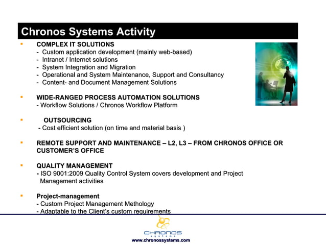 Chronos Systems Presentation 2009 English | PPT