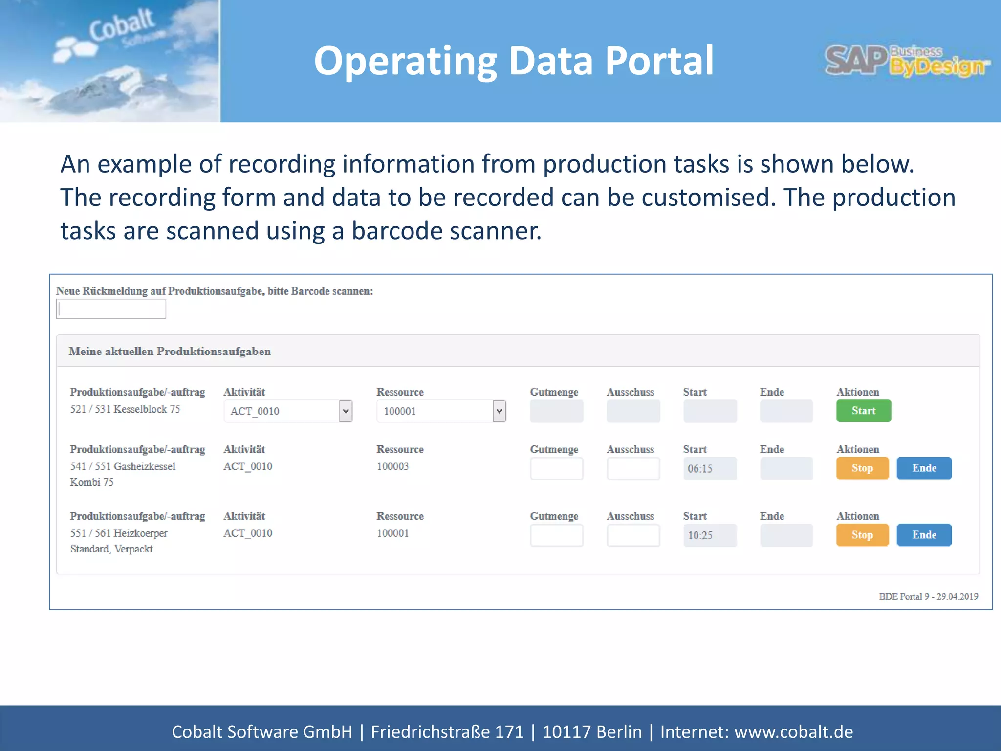 Chronos Time Recording with SAP Business ByDesign | PPT