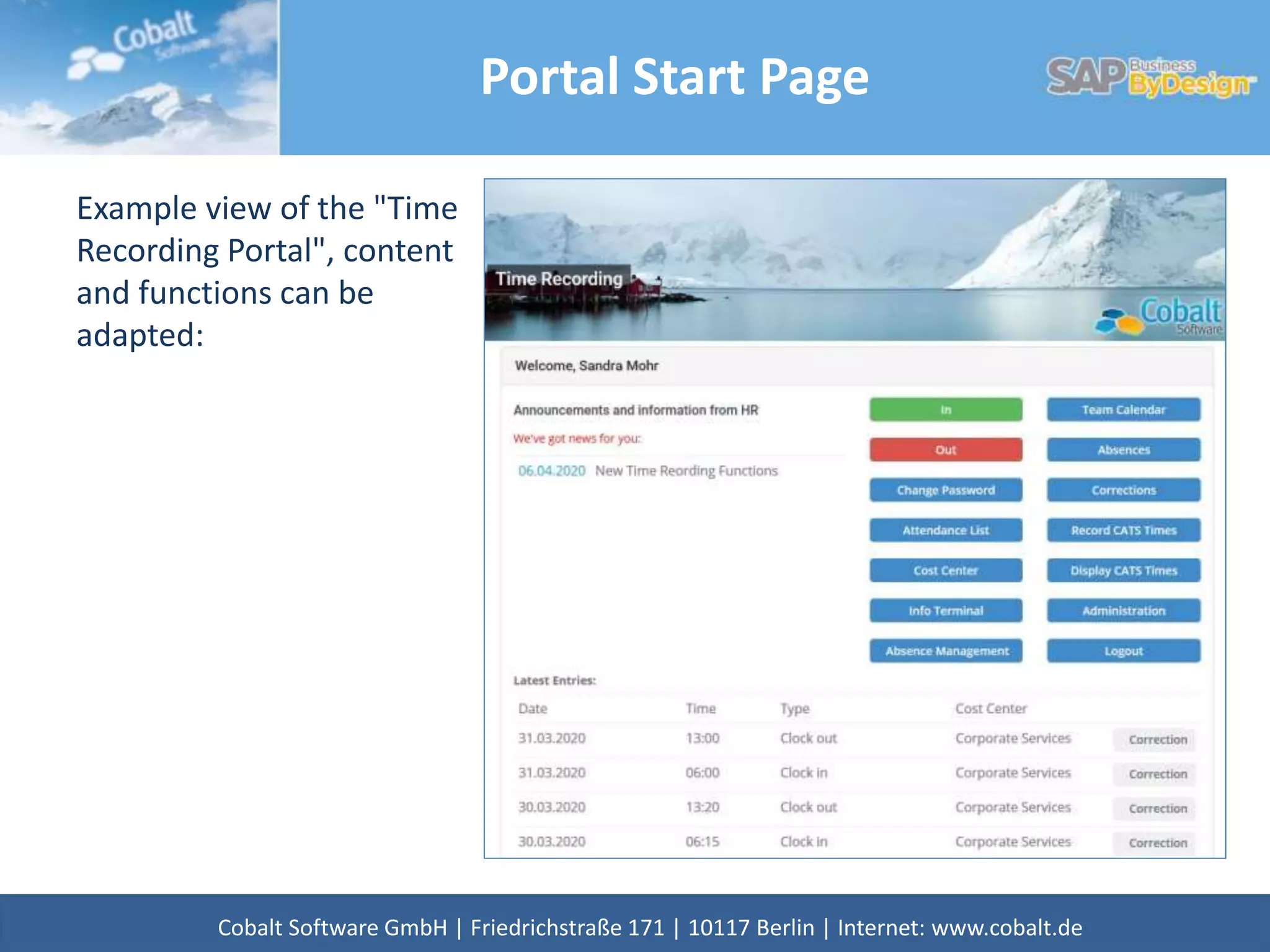 Chronos Time Recording with SAP Business ByDesign | PPT