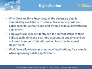 Chronos Time Recording with SAP Business ByDesign | PPT
