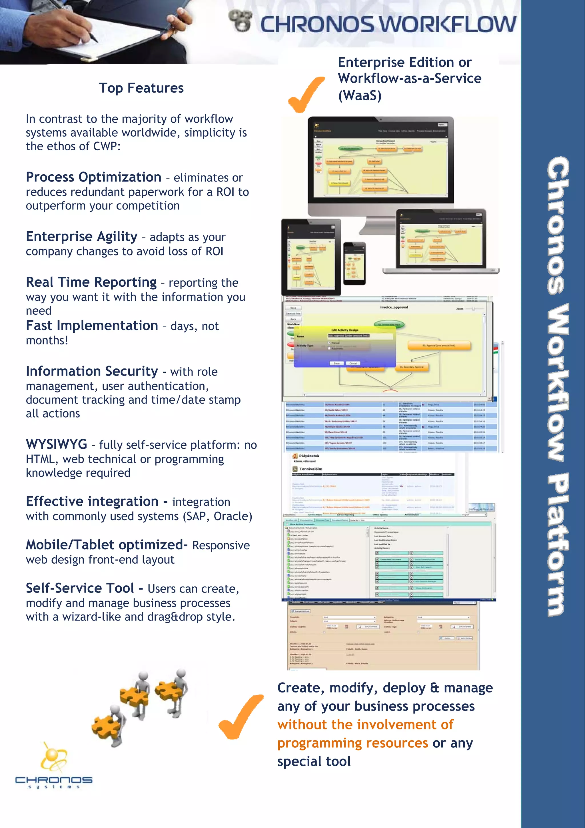 Chronos Workflow Platform │Brochure │IT - BPA | PDF