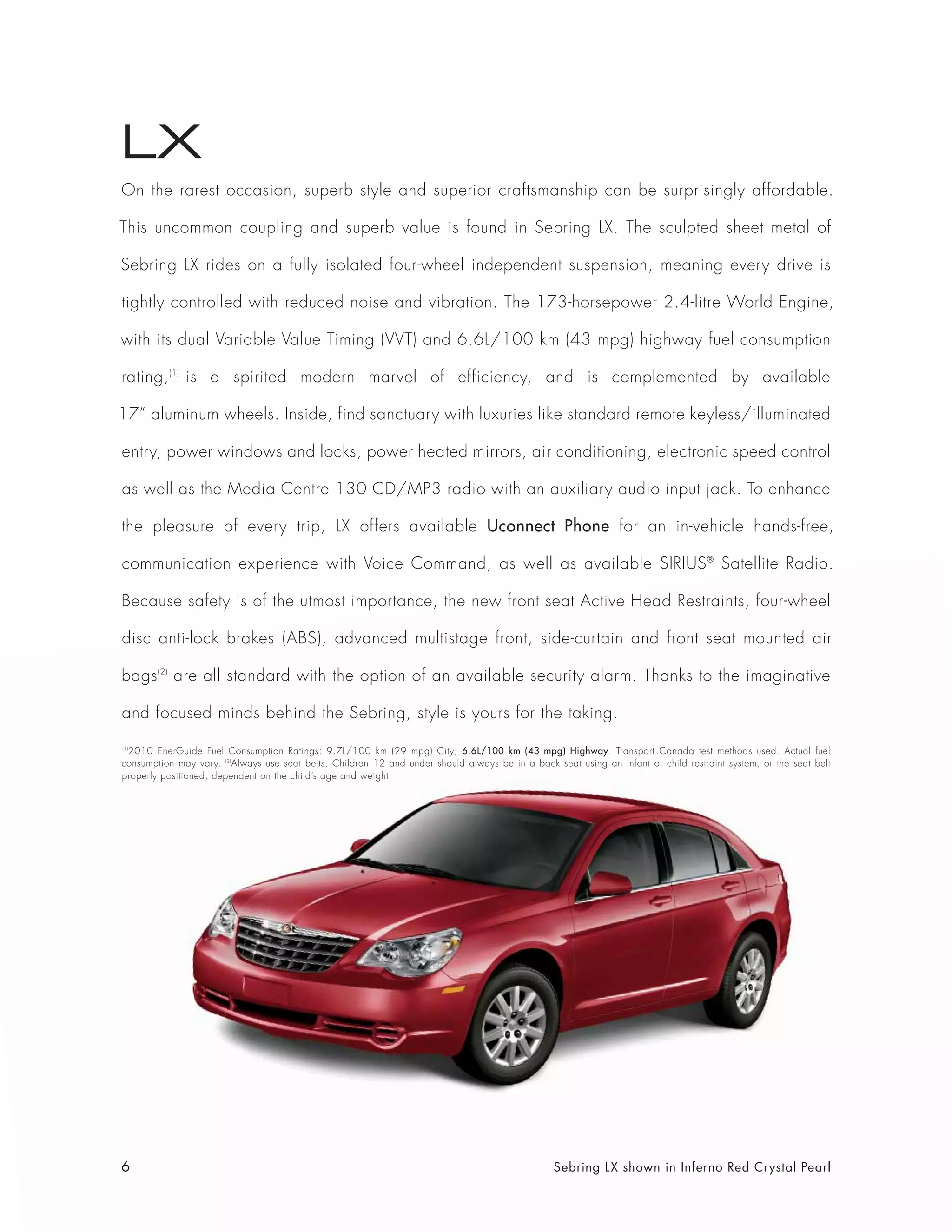 Chrysler Sebring Sedan | PDF