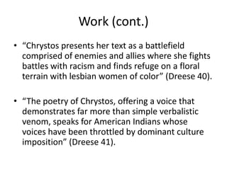 Chrystos presentation | PPTX