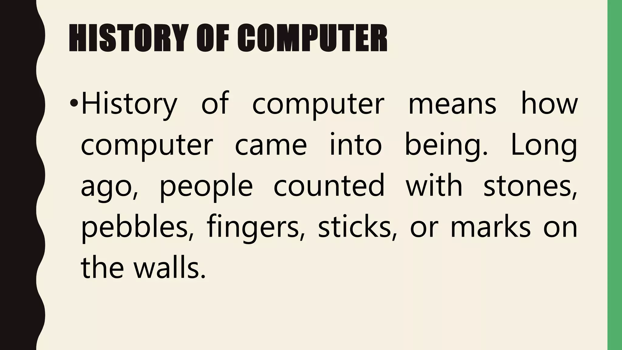 HISTORY OF THE COMPUTER | PPTX