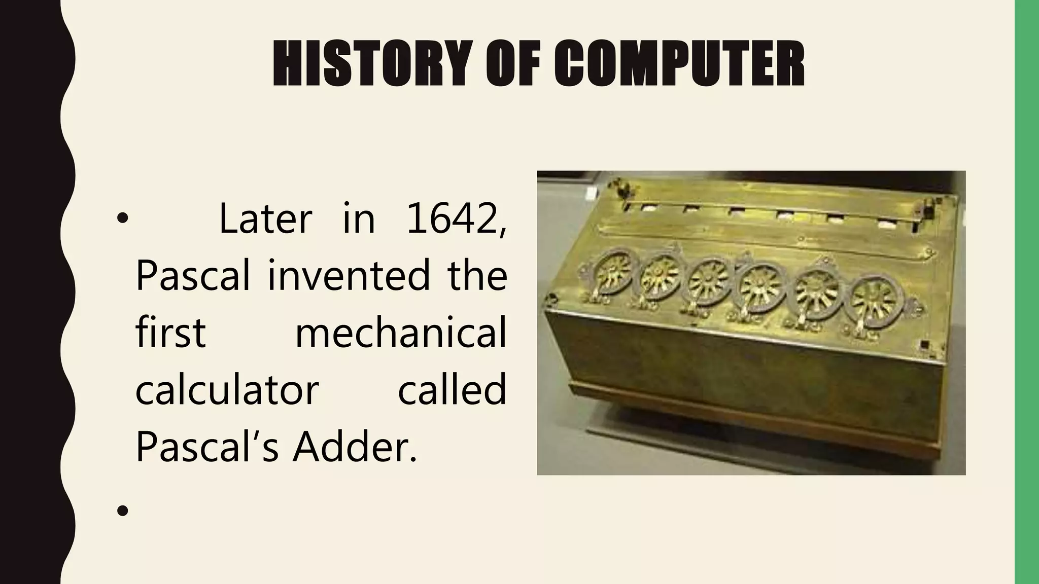 HISTORY OF THE COMPUTER | PPTX