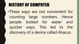 HISTORY OF THE COMPUTER | PPTX