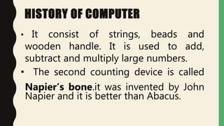 HISTORY OF THE COMPUTER | PPTX