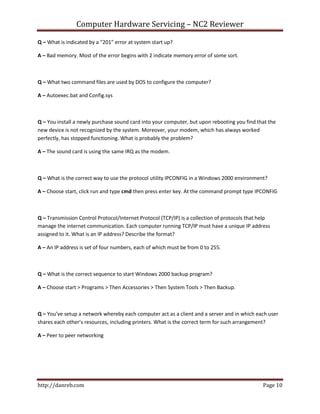 Chs nc2 reviewer - with oral questioning | DOCX