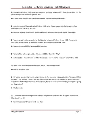 Chs nc2 reviewer - with oral questioning | DOCX