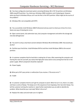 Chs nc2 reviewer - with oral questioning 0 | DOCX