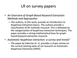 Keyphrase Extraction And Source Code Similarity Detection- A Survey | PPT
