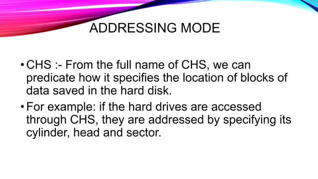 CHA & LBA Addressing | PPTX | Data Storage and Warehousing | Computing