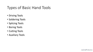 Chs basic tools and equipment | PPTX