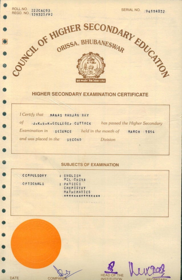 Chse certificate | PDF