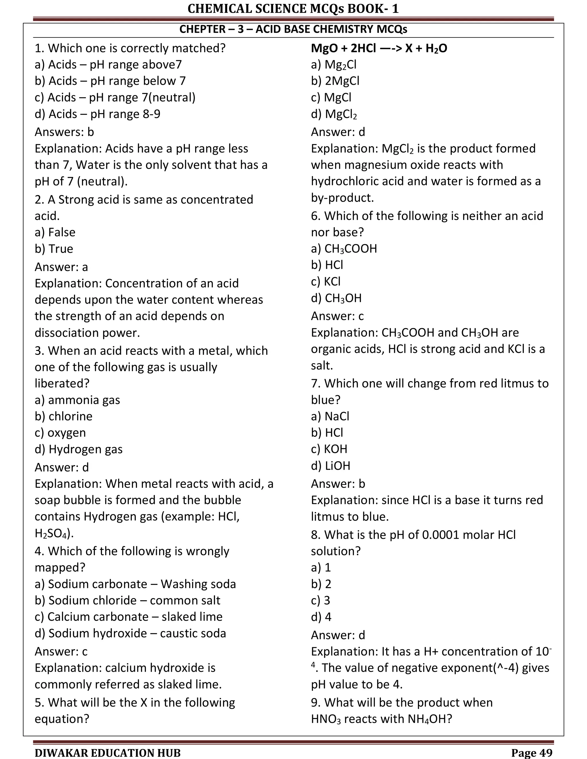 CSIR NET Chemical Science [Chemsirtry] Book PDF [Sample PDF] | PDF