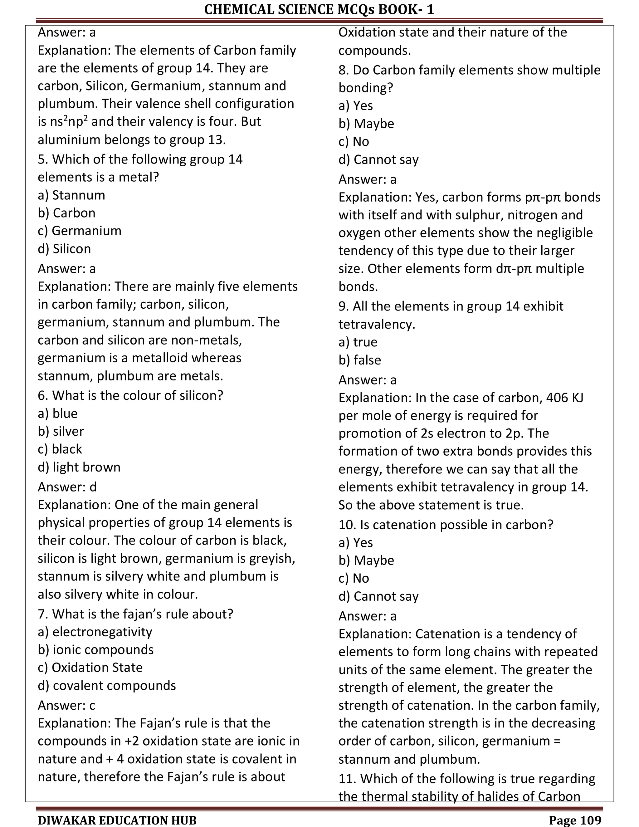 CSIR NET Chemical Science [Chemsirtry] Book PDF [Sample PDF] | PDF