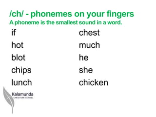 Y1 Ch spelling powerpoint tg 2012 | PPT