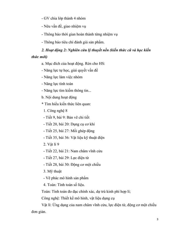 CHỦ ĐỀ STEM VẬT LÝ 11. CHẾ TẠO MÔ HÌNH QUẠT GIÓ VỚI ĐỘNG CƠ ĐƠN GIẢN - ĐÈN NGỦ TIẾT KIỆM ĐIỆN ...