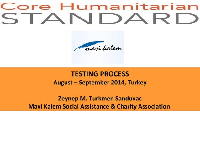 Core Humanitarian Standard & Testing Process | PPT | Non-Profit ...