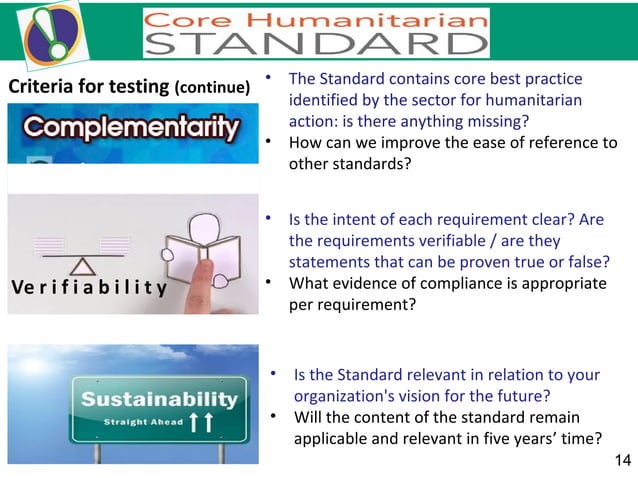 Core Humanitarian Standard & Testing Process | PPT | Non-Profit ...
