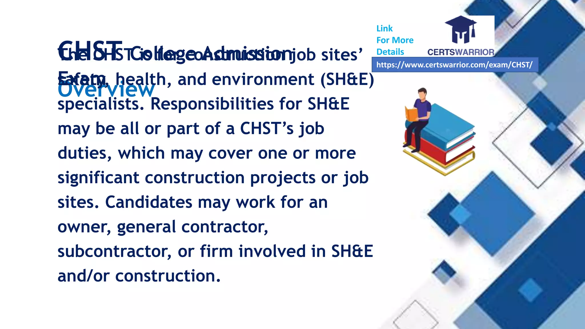 Construction Health and Safety Technician® (CHST®) By CertsWarrior.pptx ...