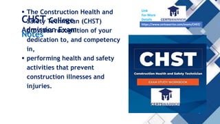 Construction Health and Safety Technician® (CHST®) By CertsWarrior.pptx ...