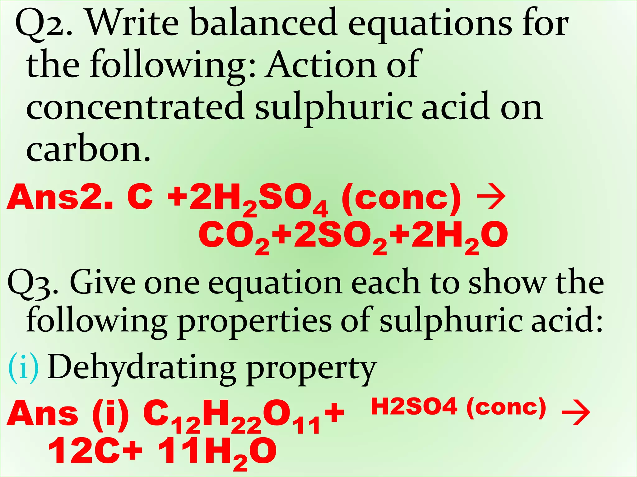 Ch sulphuric acid | PPTX