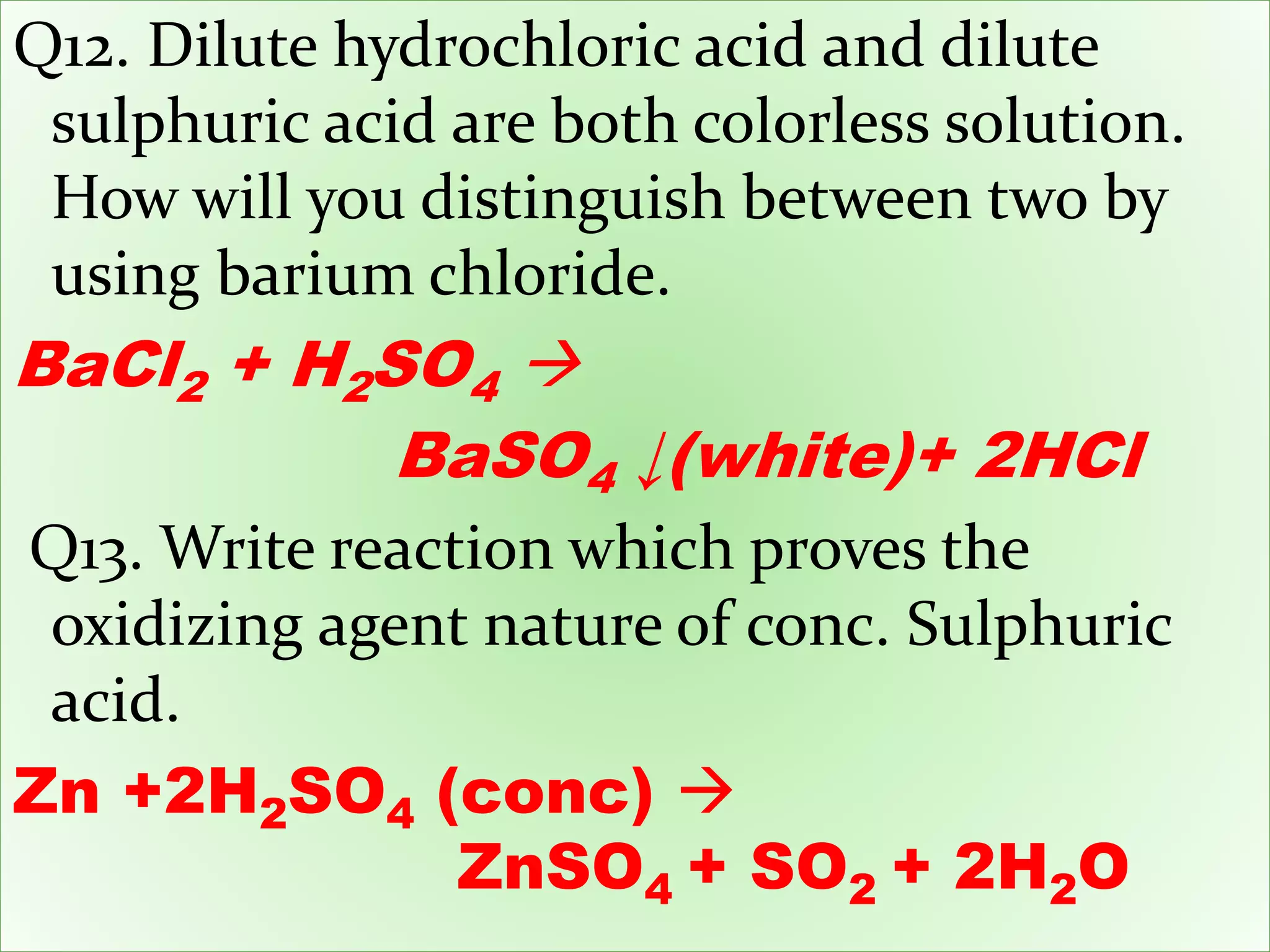 Ch sulphuric acid | PPTX