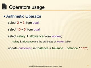SQL Functions and Operators | PDF