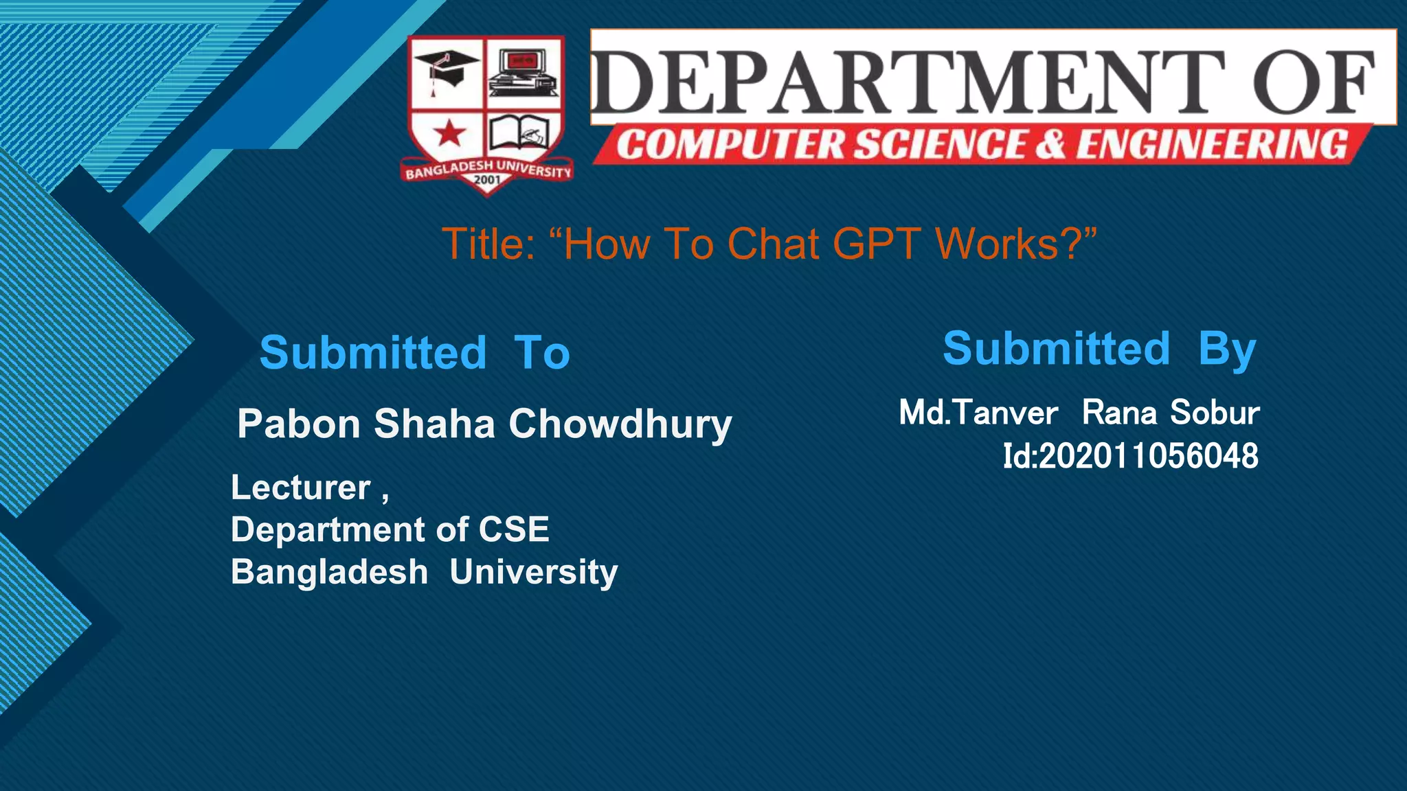 How to Chat Gpt Works? | PPTX