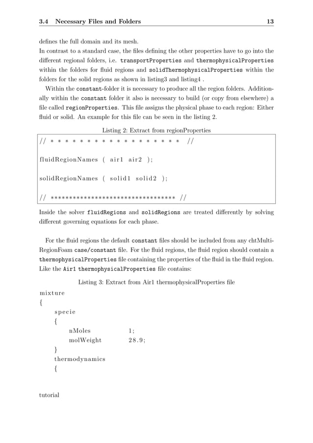 Tutorial to set up a case for chtMultiRegionFoam in OpenFOAM 2.0.0 | PDF | 3-D Graphics ...