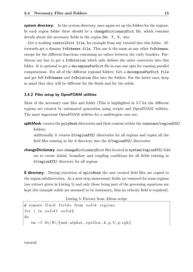 Tutorial to set up a case for chtMultiRegionFoam in OpenFOAM 2.0.0 | PDF | 3-D Graphics ...