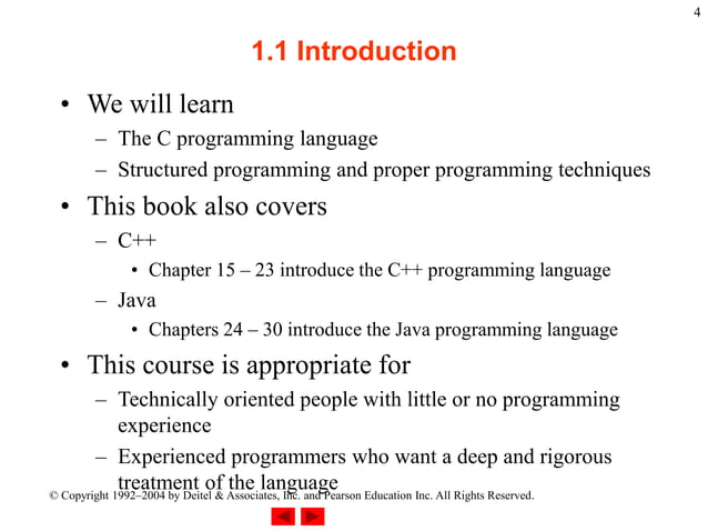 C Programming Introduction Ppt 