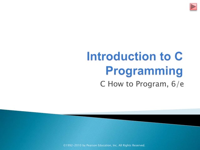 Intro to c programming with all basic concept with clear explanation and example | PPT