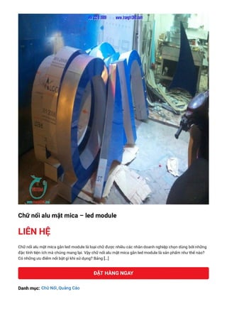 Chữ nổi alu mặt mica – led module | PDF