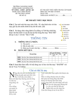 De thi tin hoc | PDF